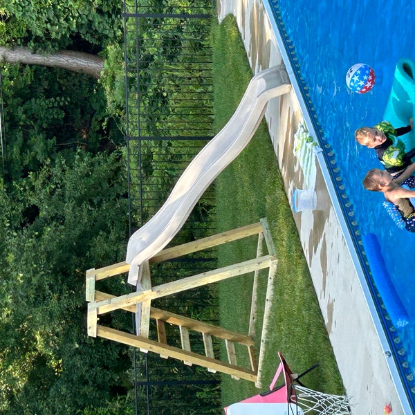 DIY Climbing Frame Woodworking Plans: Outdoor Playground With Slide ...