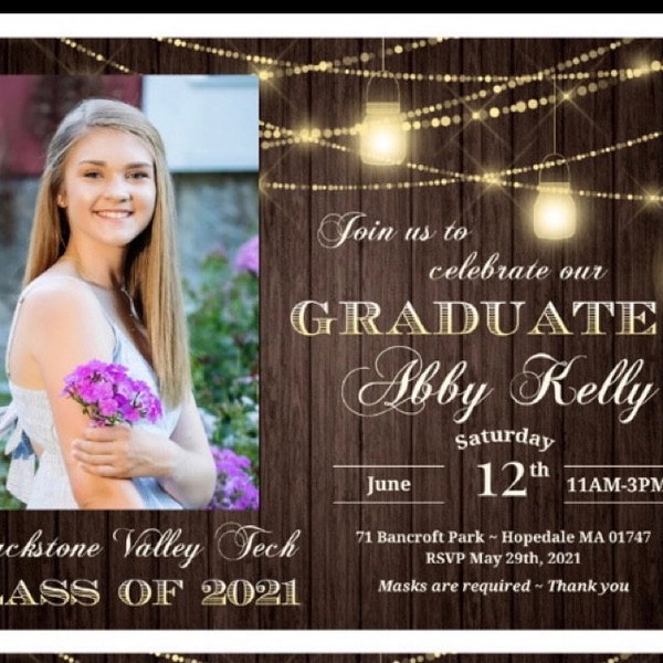 Rustic Graduation Invitation Rustic High School Graduation Invitation ...