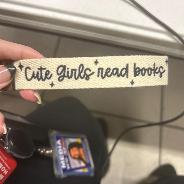 Book Lover Wristlet Keychain Lanyard, Custom Wrist Keychain, Key Fob ...