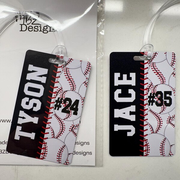 Baseball Bag Tags, Baseball Name Tag, Equipment Bag Tag, Team Gifts ...