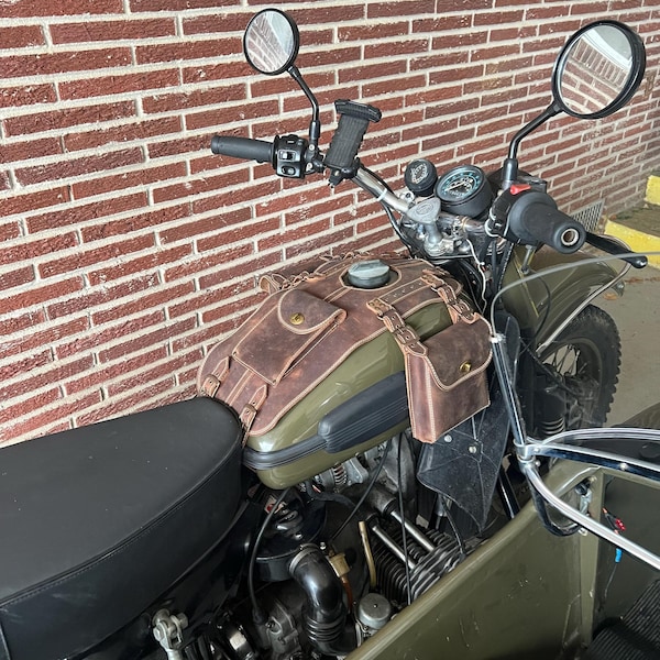 Handmade Leather Motorcycle Tank Cover Bags: Ural, BMW R100 - Etsy