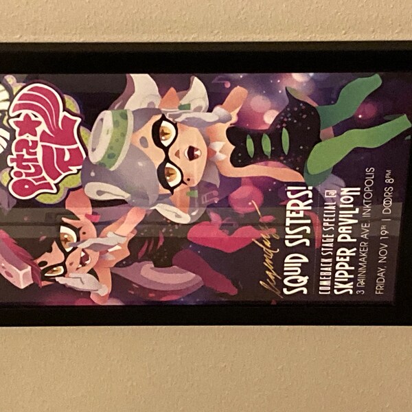 Squid Sisters Concert Poster Artist Print Illustration Splatoon - Etsy