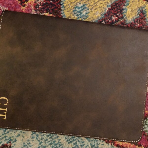 Monogrammed Portfolio With Notepad, 9.5" X 12" Customized Leatherette ...