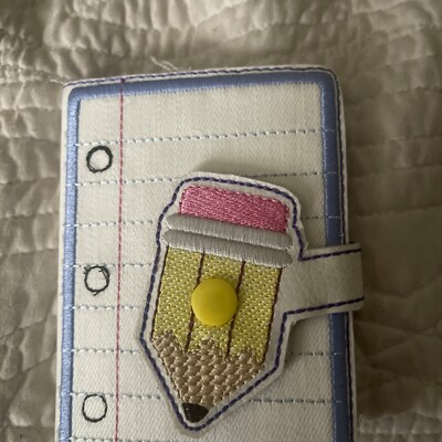 Notebook Paper & Pencil Mini Composition Book Snap Cover Instant ...