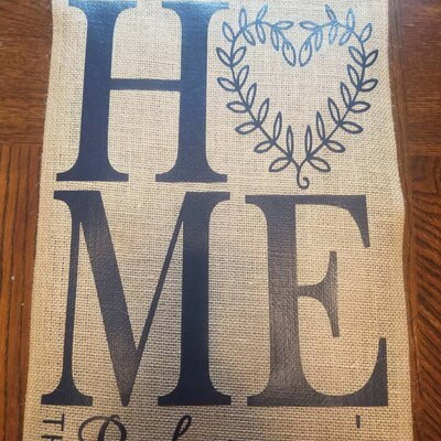 Garden Flag SVG Cut File, Home With Heart Wreath Cut File Png, Svg, Eps ...