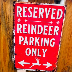 Elf Sign, Distressed Elf Workshop Sign, Old Look Metal Rusty Look ...