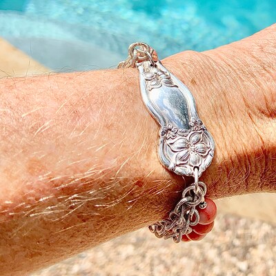 Vintage Silverplate Fork Bracelet With Sterling Silver Clasp..no. 5799 ...