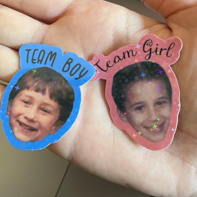Team Boy and Team Girl Stickers, Personalized Baby Sticker, Baby Shower ...