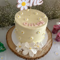 Daisy Cake Topper, Flower One Cake Topper, Daisy 1st Birthday Party ...