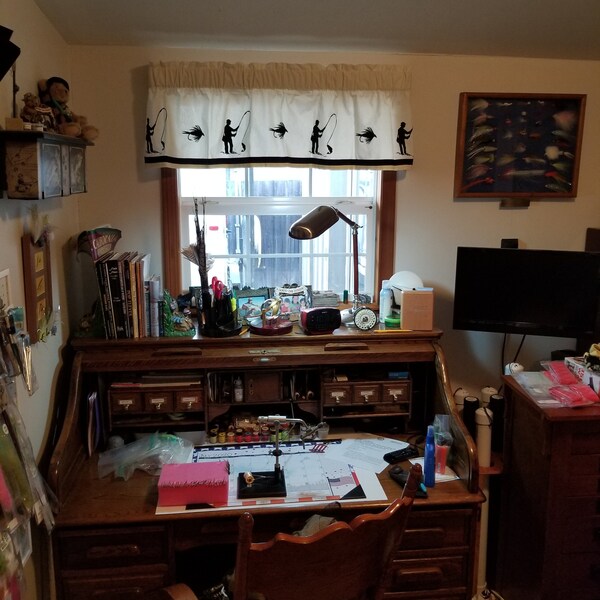 Fly Fishing Fish Lure Angler Window Valance in Your Choice of Colors ...