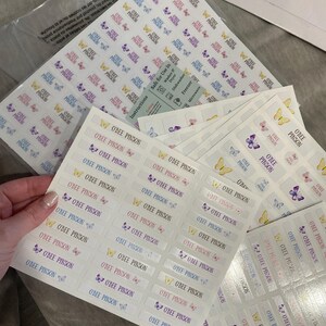 72 Skinny School Supply Labels Dishwasher Safe Waterproof Labels ...