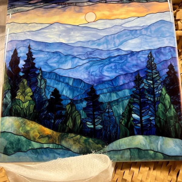 Werewolf Stained Glass Window Cling Werewolf Window Film Werewolf ...