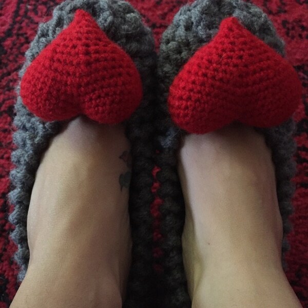 Heart Ballet Flats, Knitted Womens Slippers, Bridal Slippers, Wedding ...