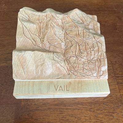 Aspen 3D Wood Ski Map Topographic Model - Etsy