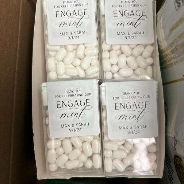 Engagement Stickers - Engagemint Stickers, Engagement Party Favors ...