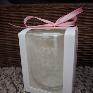 Large Stemless Wine Glass Gift Box Gift Box With Clear Window Gift Box ...