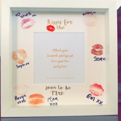 Hen Party Keepsake. Kisses for the Soon to Be Mrs. / Kiss the Miss ...
