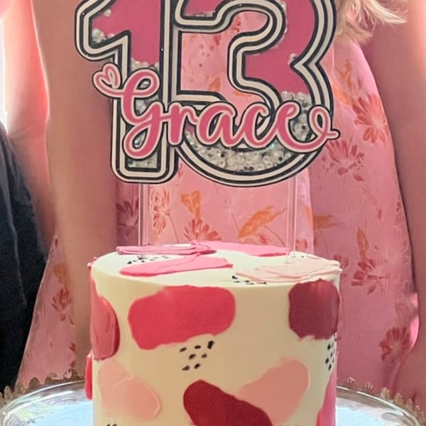 13th Birthday Cake Topper/thirteen Age Number Cake Topper/ 13th Cake ...