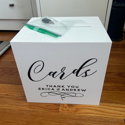 Custom Card Box Decal for Wedding Personalized Card Box Sticker Custom ...