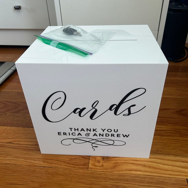 Custom Card Box Decal for Wedding Personalized Card Box Sticker Custom ...