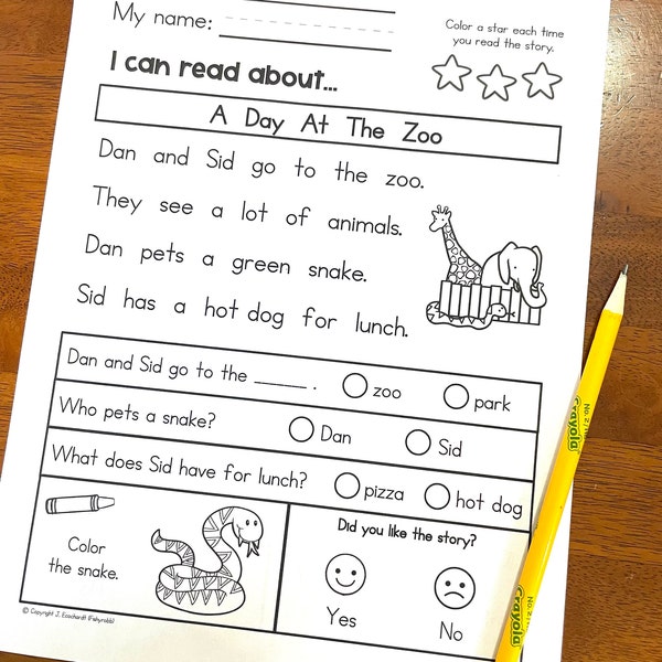 FAIRY TALES Decodable Readers Printable Books & Phonics Skills ...