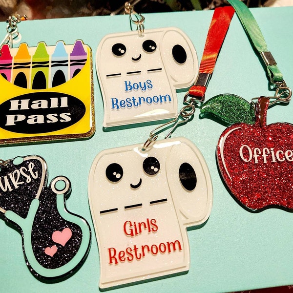 Classroom Hall Passes, Hall Pass, Teacher Gift, Classroom Gift, Gift ...