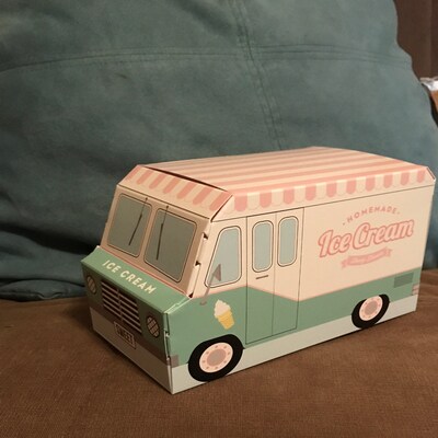Ice Cream Party Box Set of 4, Ice Cream Truck Cupcake Box, Pastel ...