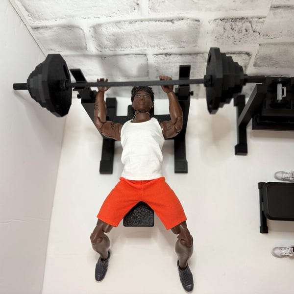 1:6 Bench Press Rack 3D Printed Miniature - Etsy