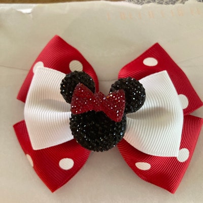 Minnie Mouse Red Inspired Bow - Etsy