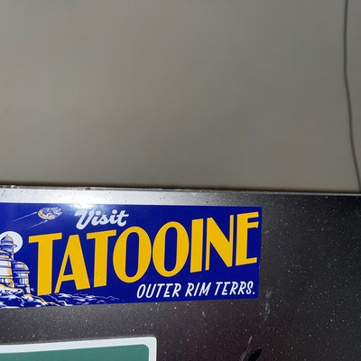 Vinyl Sticker, 'visit Tatooine' 15cm X 5cm Star Wars, Bumper Sticker, A ...