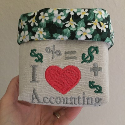 I Love Accounting Symbols Machine Embroidery Design - Etsy