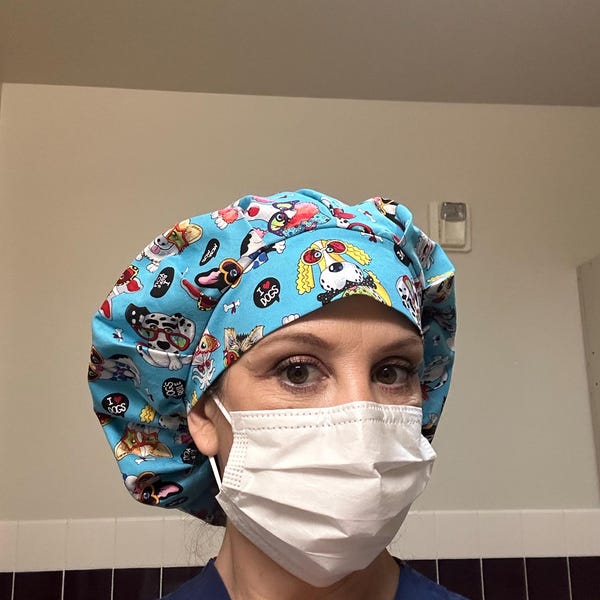 Waves Surgeon Style Scrub Cap,blue Black, 2 Sizes S/M or M/L, Men's ...