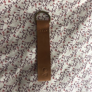Personalized Leather Keychain Leather Monogram Keychain for - Etsy