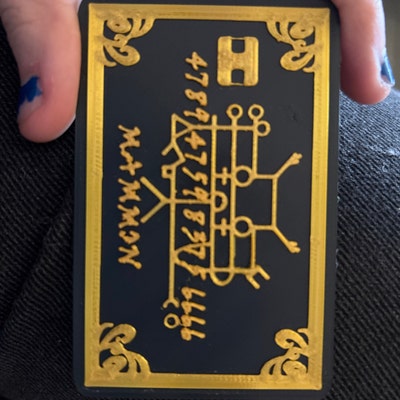 Obey Me Mammon goldie Credit Card - Etsy