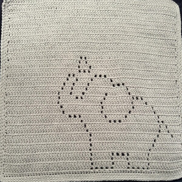 Filet Crochet Baby Blanket Pattern | Preemie Blanket | Lovey Blanket ...