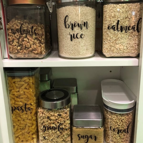 Canister Labels, Pantry Labels, Kitchen Labels, Custom Labels, Kitchen ...