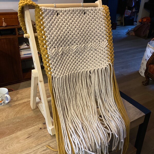 Macrame Workstation / Macrame Pedestal / Macramè Support / Macrame ...