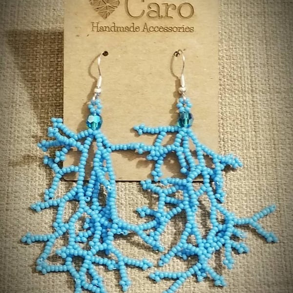 Beading Tutorial Coral Beaded Earrings - How to Make Seed Bead Earrings ...