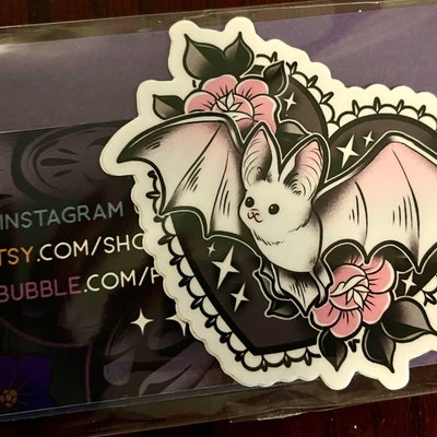 Little Bat Vinyl Sticker - Etsy