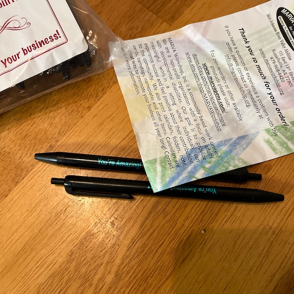 Custom Personalized Clear Stick Pens: Bulk Giveaways - Etsy