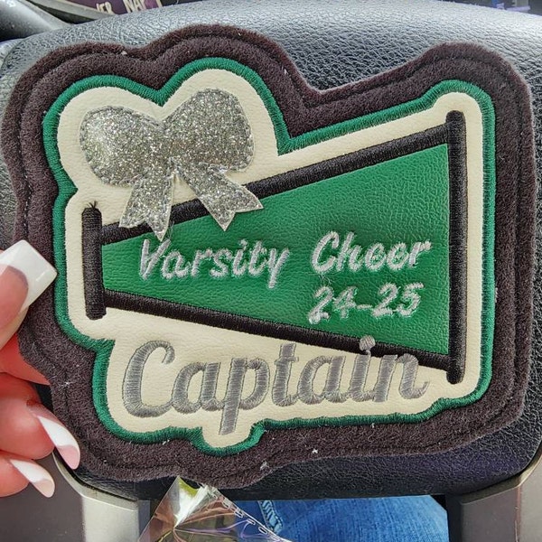 Cheerleading Letterman Jacket Patch | Megaphone Letterman Jacket Patch | Personalized ...