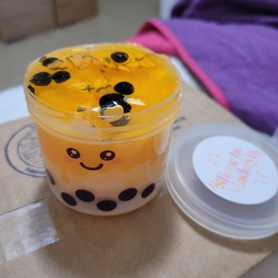 Mango Frozen Boba Slime Icee Slime Jelly Slime Charm Slime - Etsy