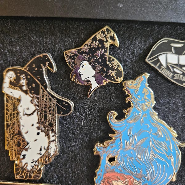 Little Halloween Witch Hard Enamel Pin - Etsy