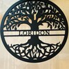 Tree of Life Metal Sign Family Roots Round Steel Wall Art Housewarming ...