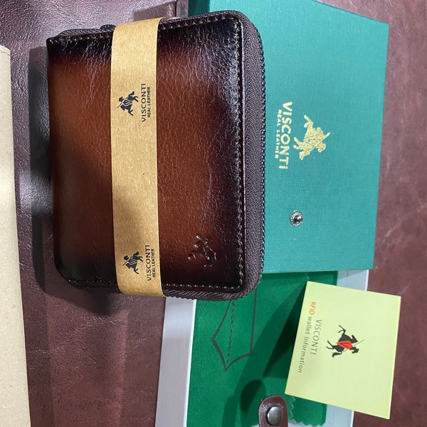 Burnished Leather Zip Around Wallet - High Quality Secure Wallet ...