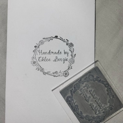 Personalised Handmade by Rubber Stamps 40 Designs 40/50/60/70/80mm ...