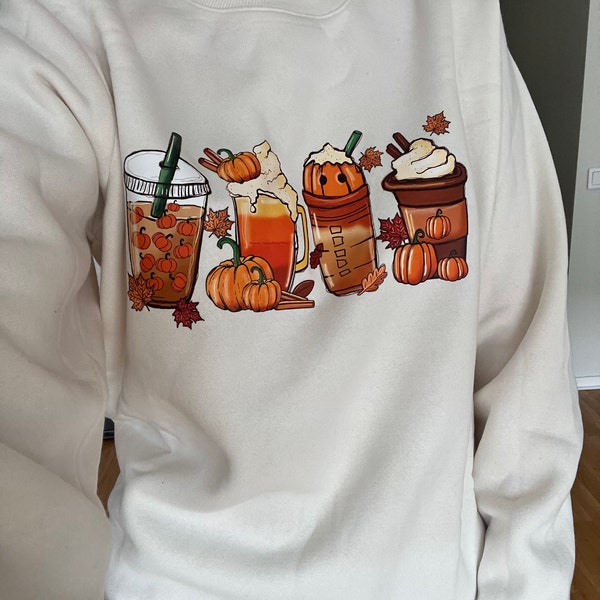 Fall Coffee Sweater, Cute Fall Sweatshirt, Coffee Lover Shirt ...