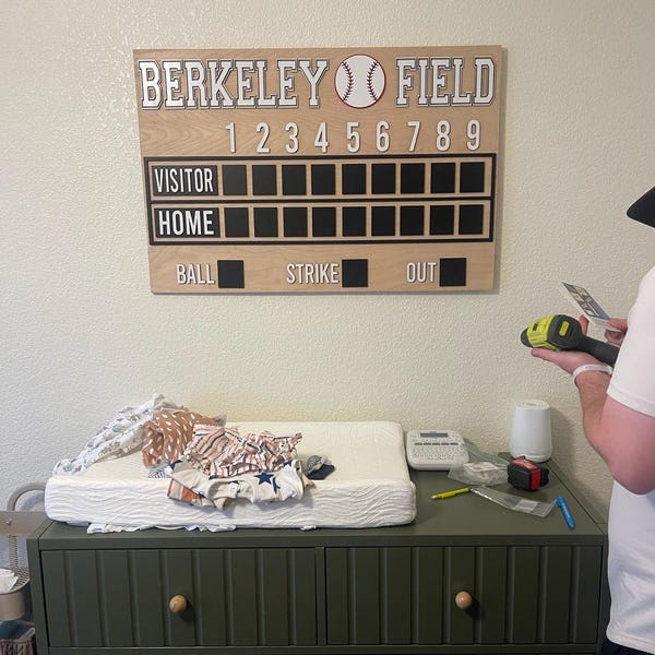 Personalized Baseball Scoreboard Sign - Etsy
