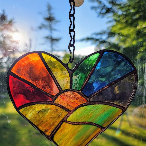 Sunshine Hearts Stained Glass Patterns - Etsy