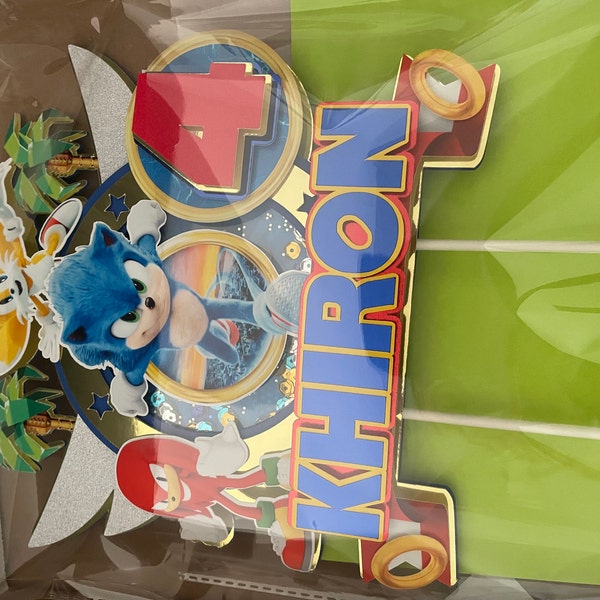 3D Sonic Cake Topper With Lights - Etsy